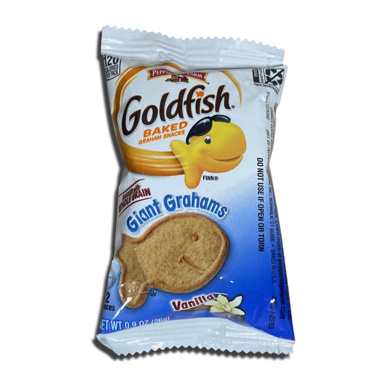 Giant Graham Cracker Shaped Gold Fish | 30 Individual Packs | Vanilla ...