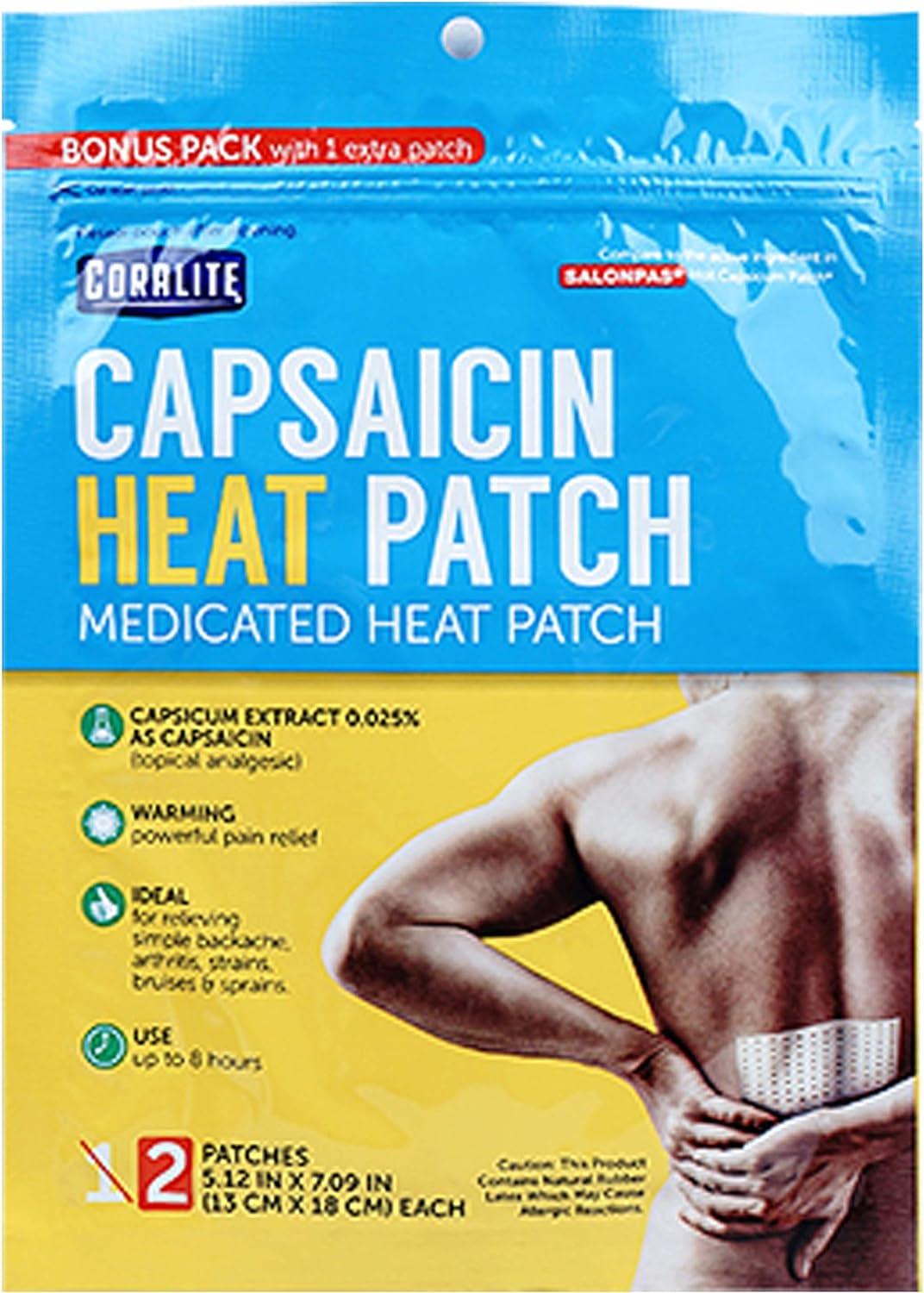 Capsaicin Heat Patches for Back Arthritis Pain Relief | Buy Now with ...