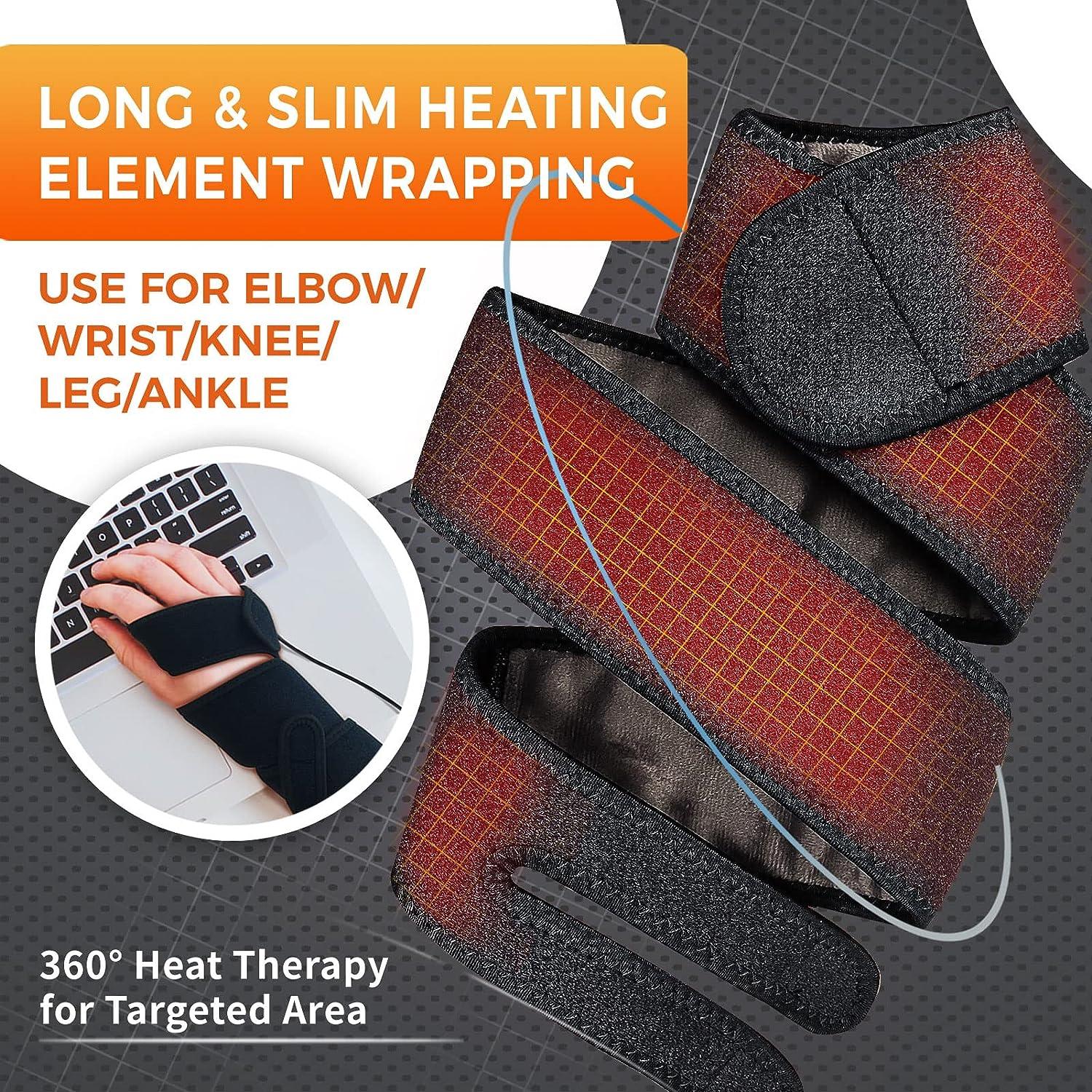 Heating Pad for Pain Relief - Long Small Wrap for Hands, Elbow, Knee ...