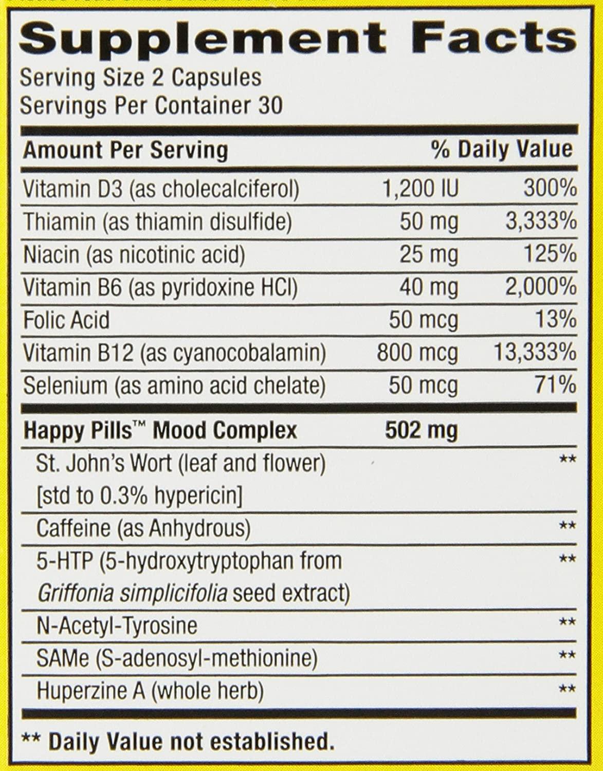 Brain Pharma Happy Pills - 60 Count | Boost Mood and Focus | Buy Now ...