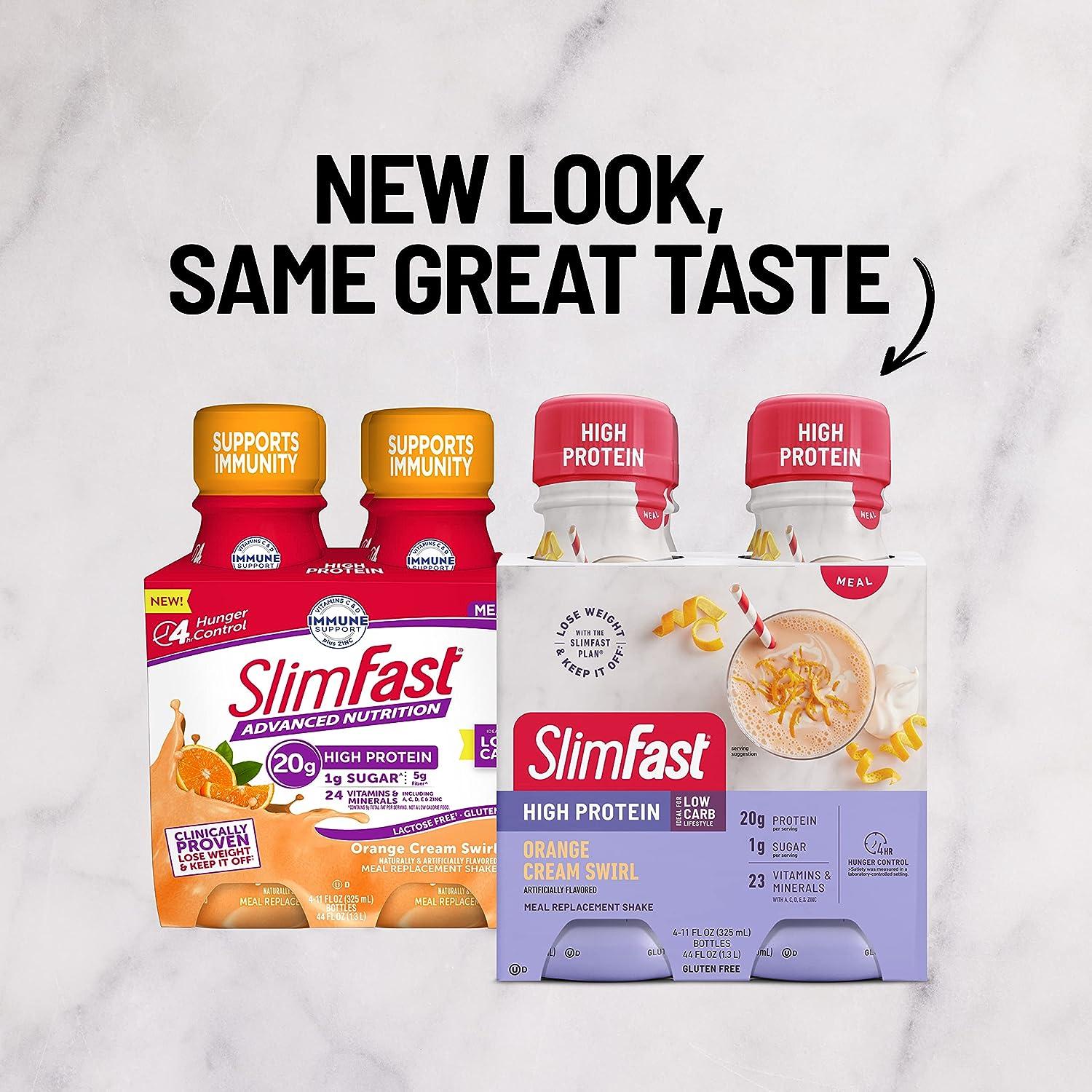 SlimFast Advanced Nutrition High Protein Meal Replacement Shake Orange ...