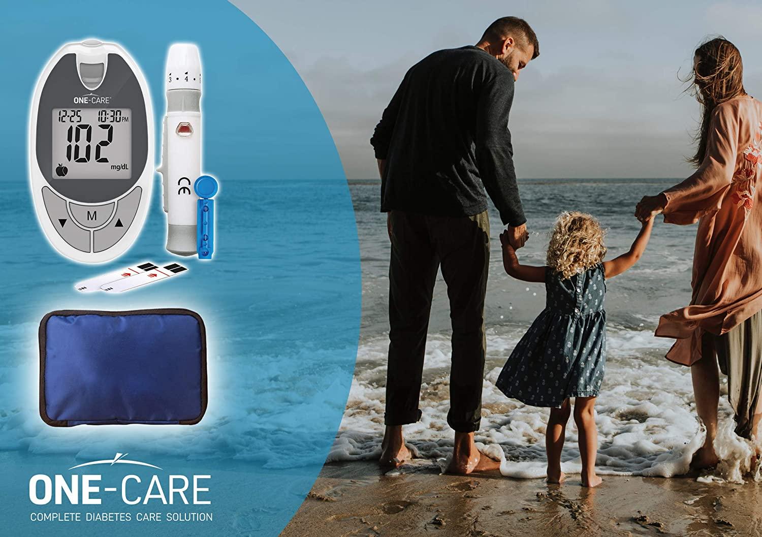 ONE-CARE Diabetes Testing Kit - Glucose Monitor System with 10 Test ...