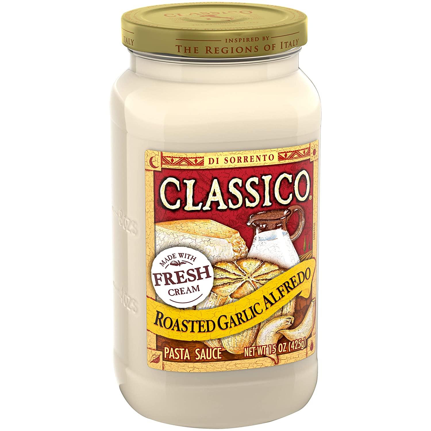 Classico Roasted Garlic Alfredo Pasta Sauce - 15 oz Jar | Buy Now with ...