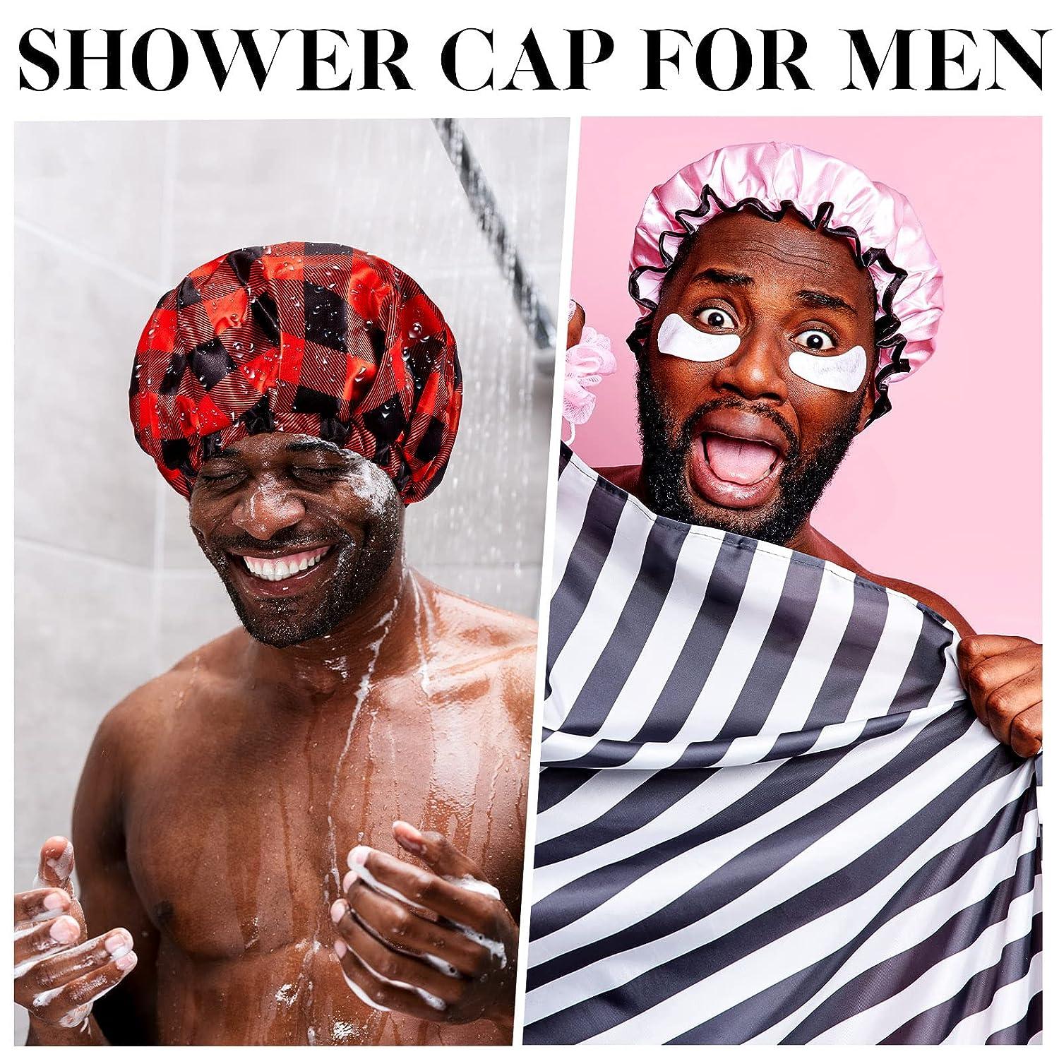 Waterproof Reusable Shower Cap for Men with Dreadlocks, Braids, Curls ...