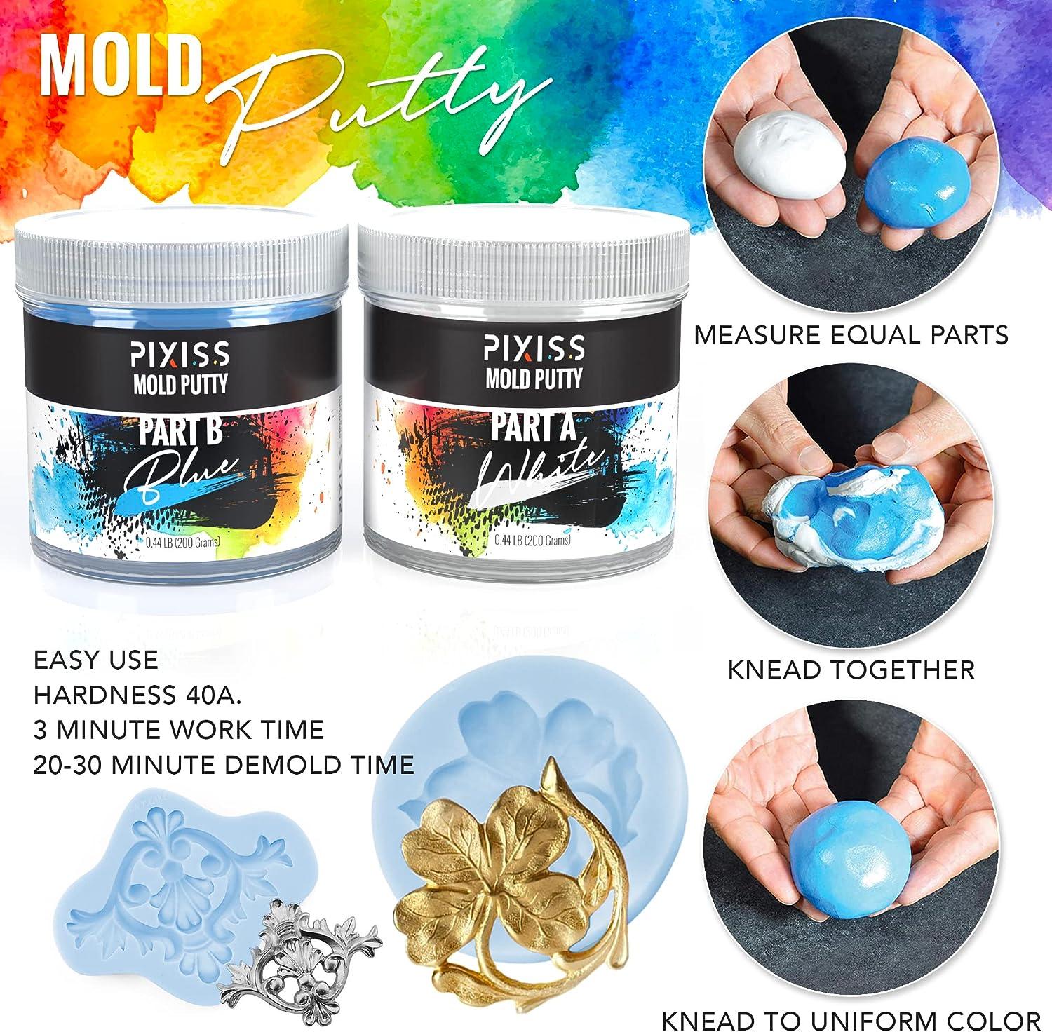 Easy 1:1 Mix Mold Putty Silicone Mold Making Kit - 3/4 lb (400g ...