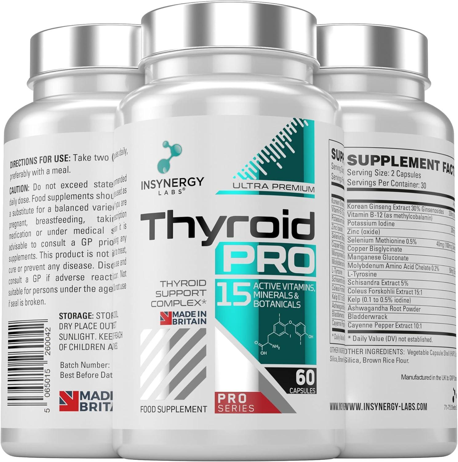 Thyroid Pro: Ultra Premium Thyroid Support Supplement | 15-in-1 Complex ...