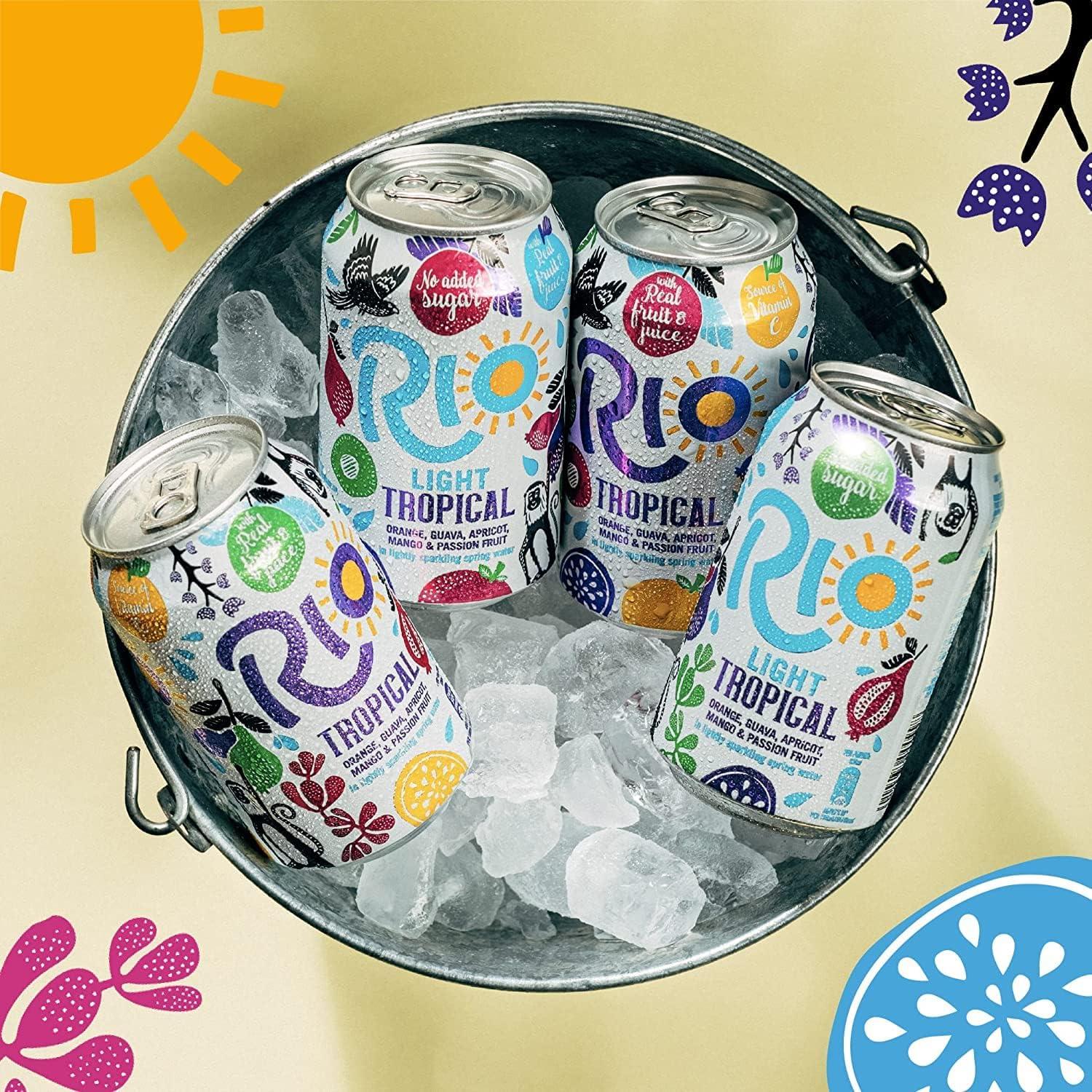 Rio Light No Sugar Tropical Real Fruit Soft Drink 24 x 330ml | Buy Now ...