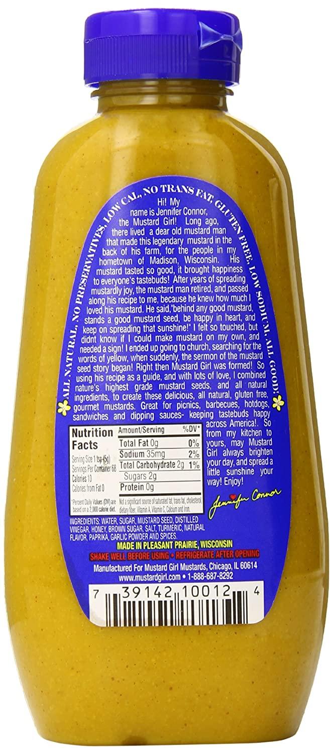 Mustard Girl All American Sweet N Spicey Honey Mustard Condiment - 12 ...