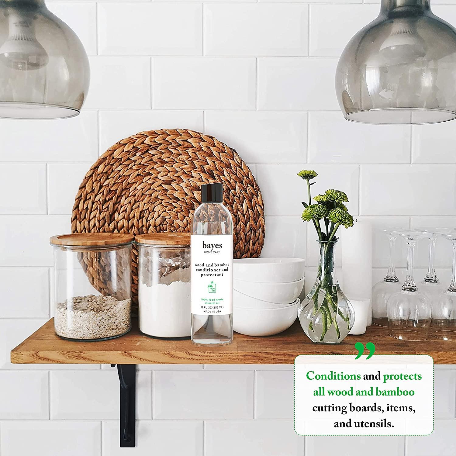 Bayes High-Performance Food Grade Mineral Oil Wood & Bamboo Conditioner ...