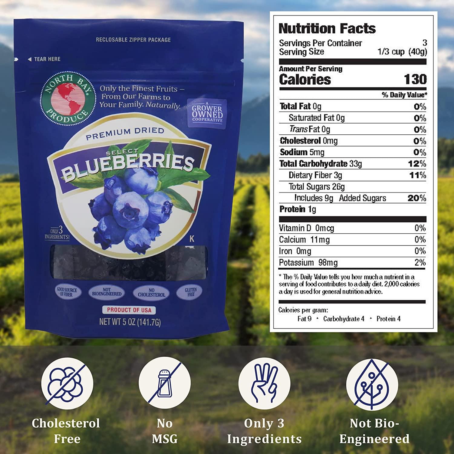 North Bay Produce Dried Blueberries - Gluten Free, Vegan, Healthy ...