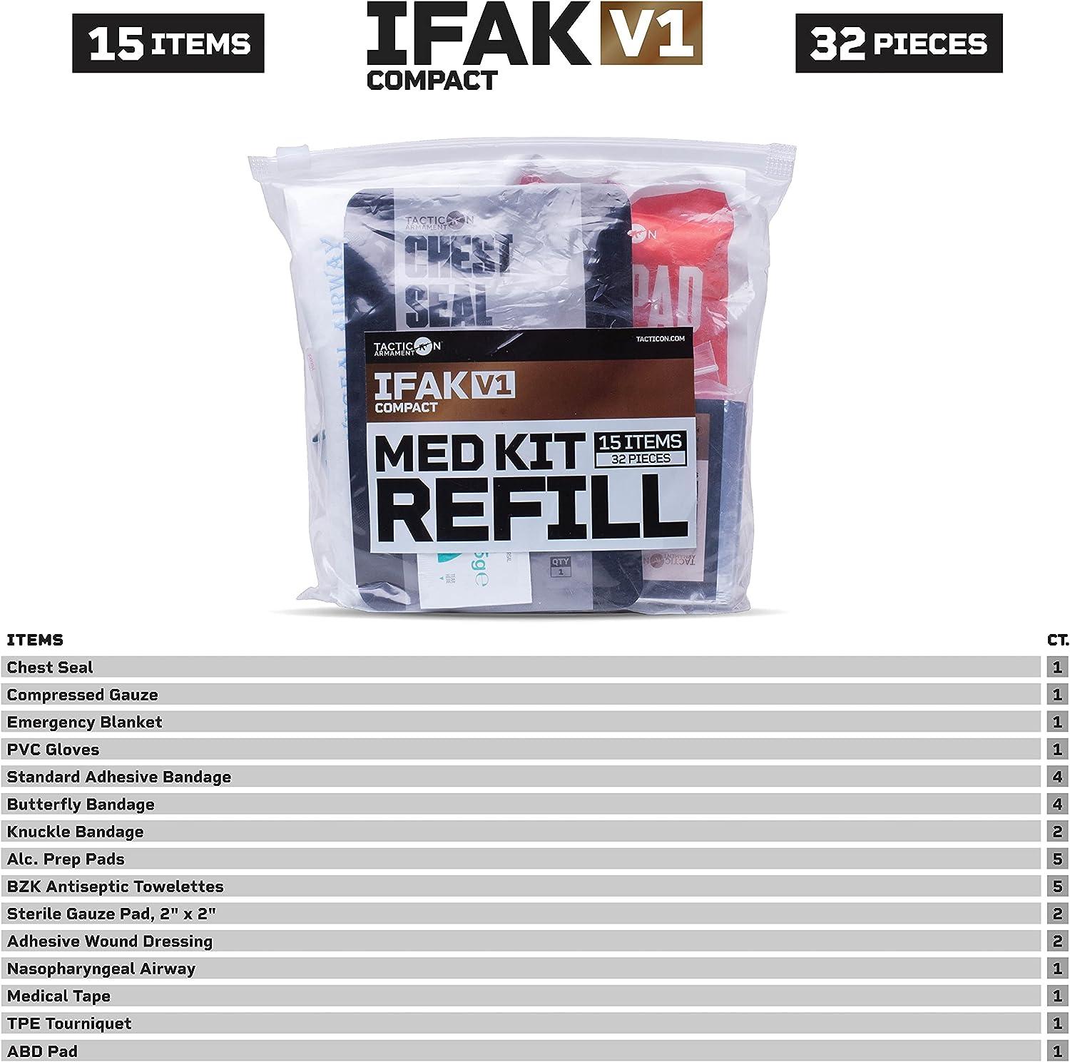 TACTICON V1 IFAK Trauma Refill Kit | First Aid Supplies for Tactical Emergencies | Buy Now with ...