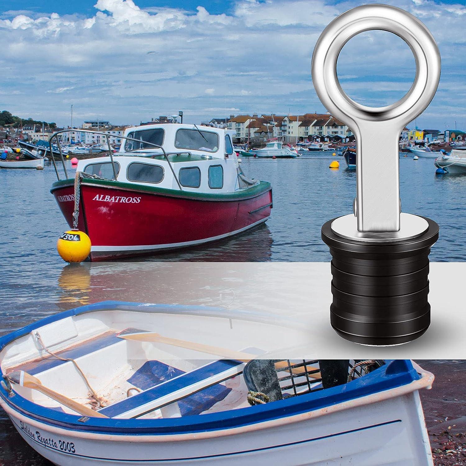 2 Pieces Stainless Steel Boat Drain Snap Plug for 1 Inch Drains ...