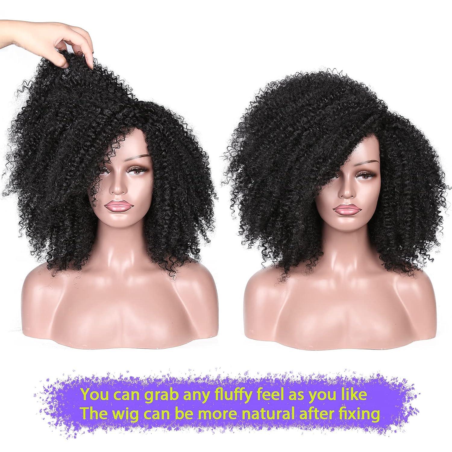 Lady Miranda Afro Short Kinky Synthetic Curly Wigs for Black Women - Natural and Stylish | Buy ...