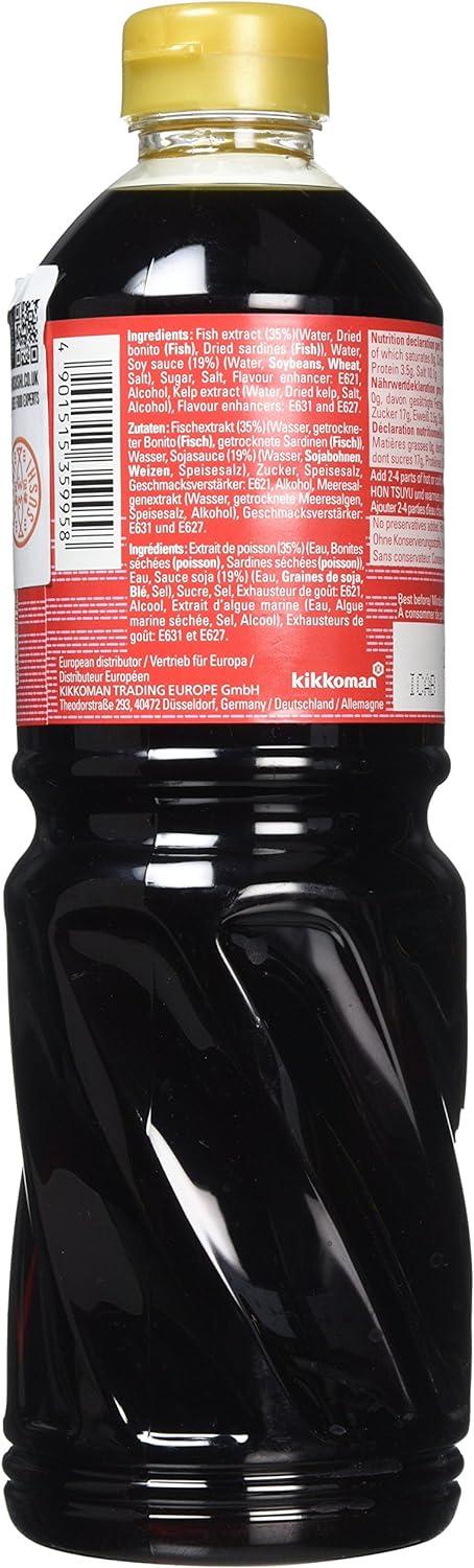 Kikkoman Hon Tsuyu 1000ml: Authentic Japanese Soy Sauce and Seasoning ...