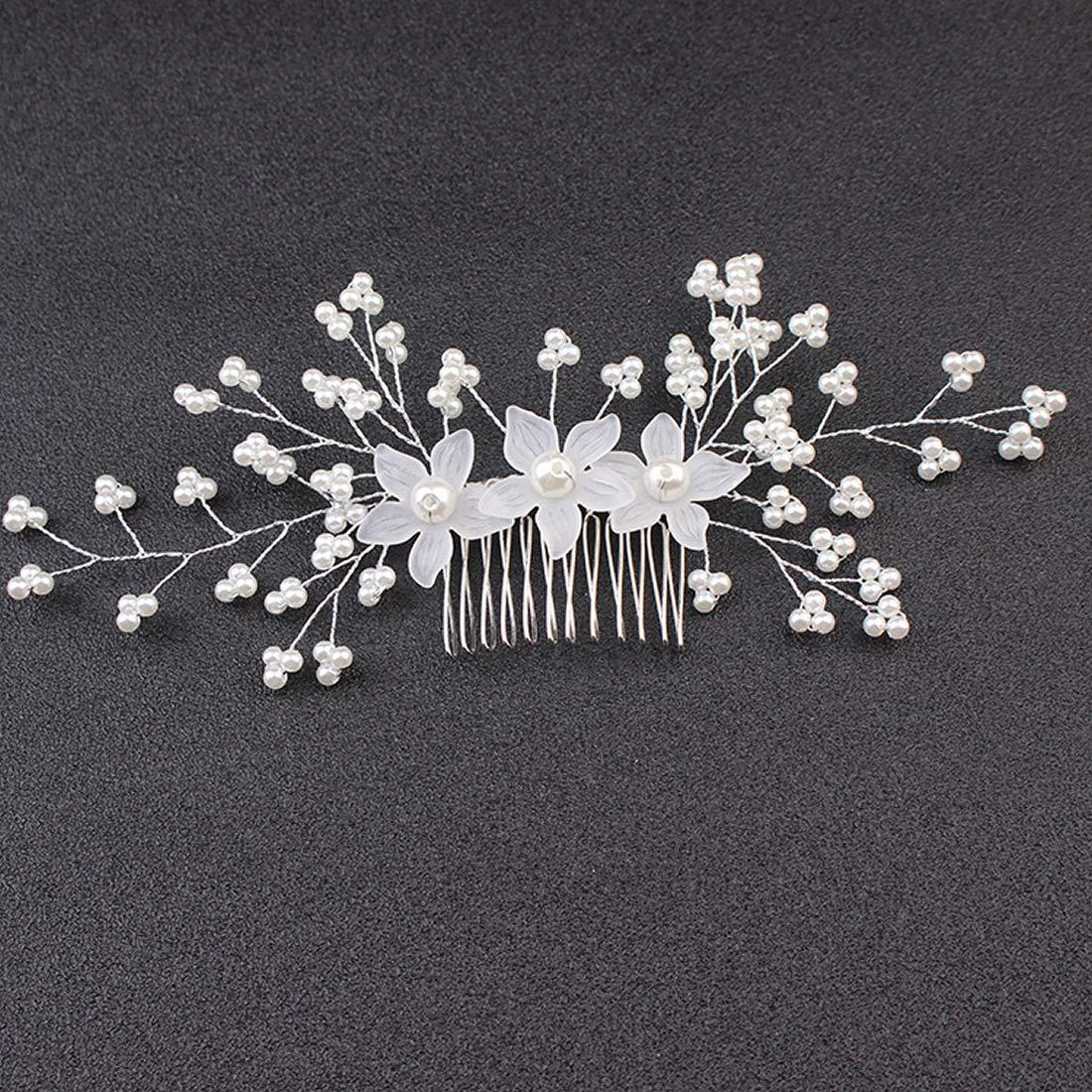 inSowni 30 Pack Silver Wedding Hair Combs & Pins - Rhinestone Pearl ...