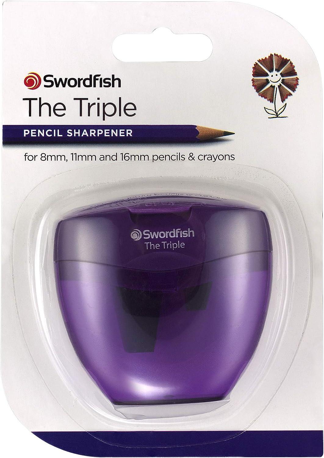 Swordfish The Triple 3 Hole Canister Pencil Sharpener (Single) - Purple ...