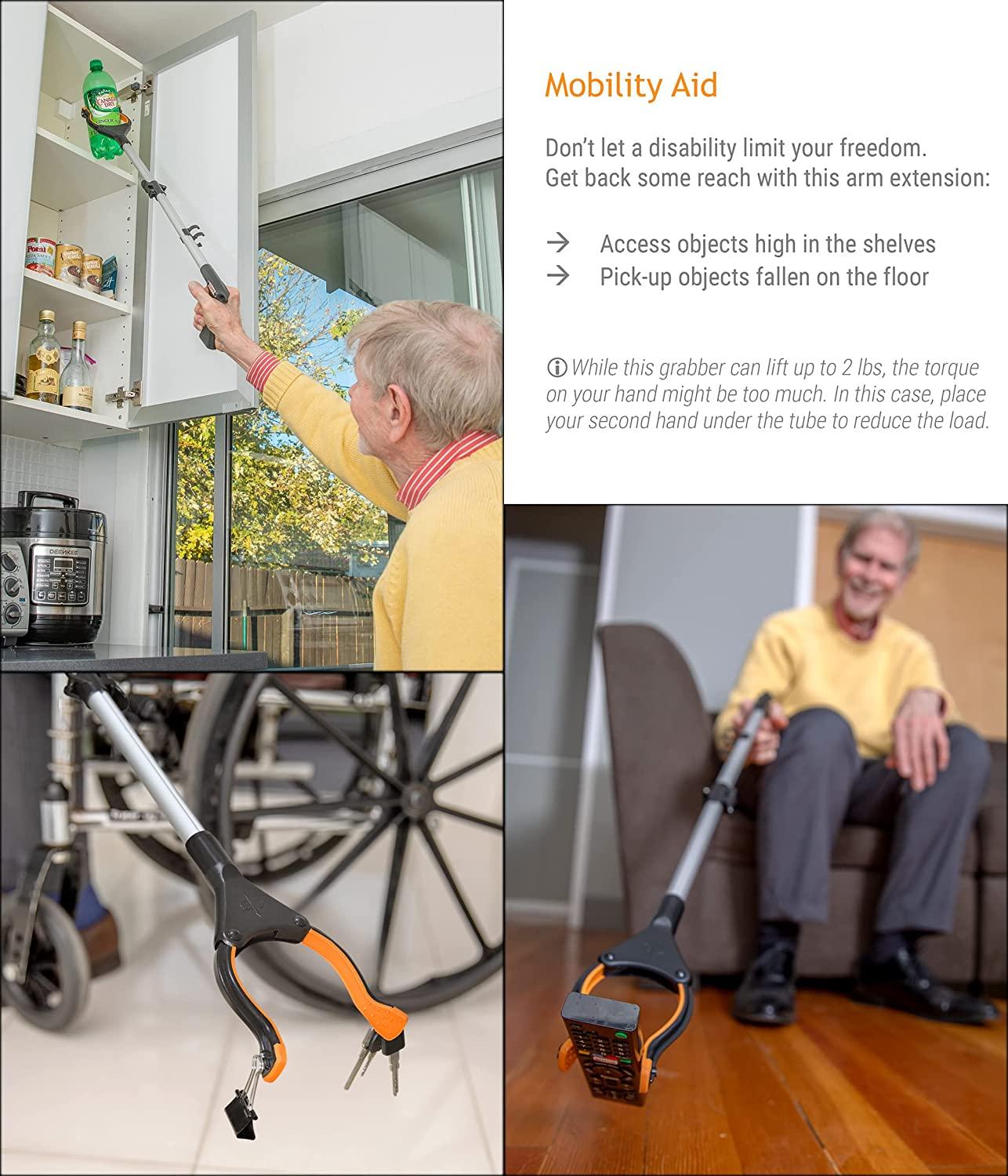 EZPIK 36 Folding Grabber Tool for Elderly with Magnets - Heavy Duty ...