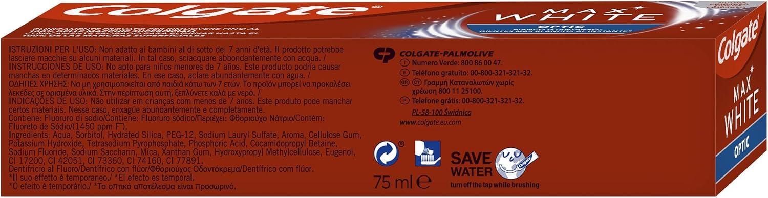 Colgate Max White Optic Whitening Toothpaste - Clinically Tested ...