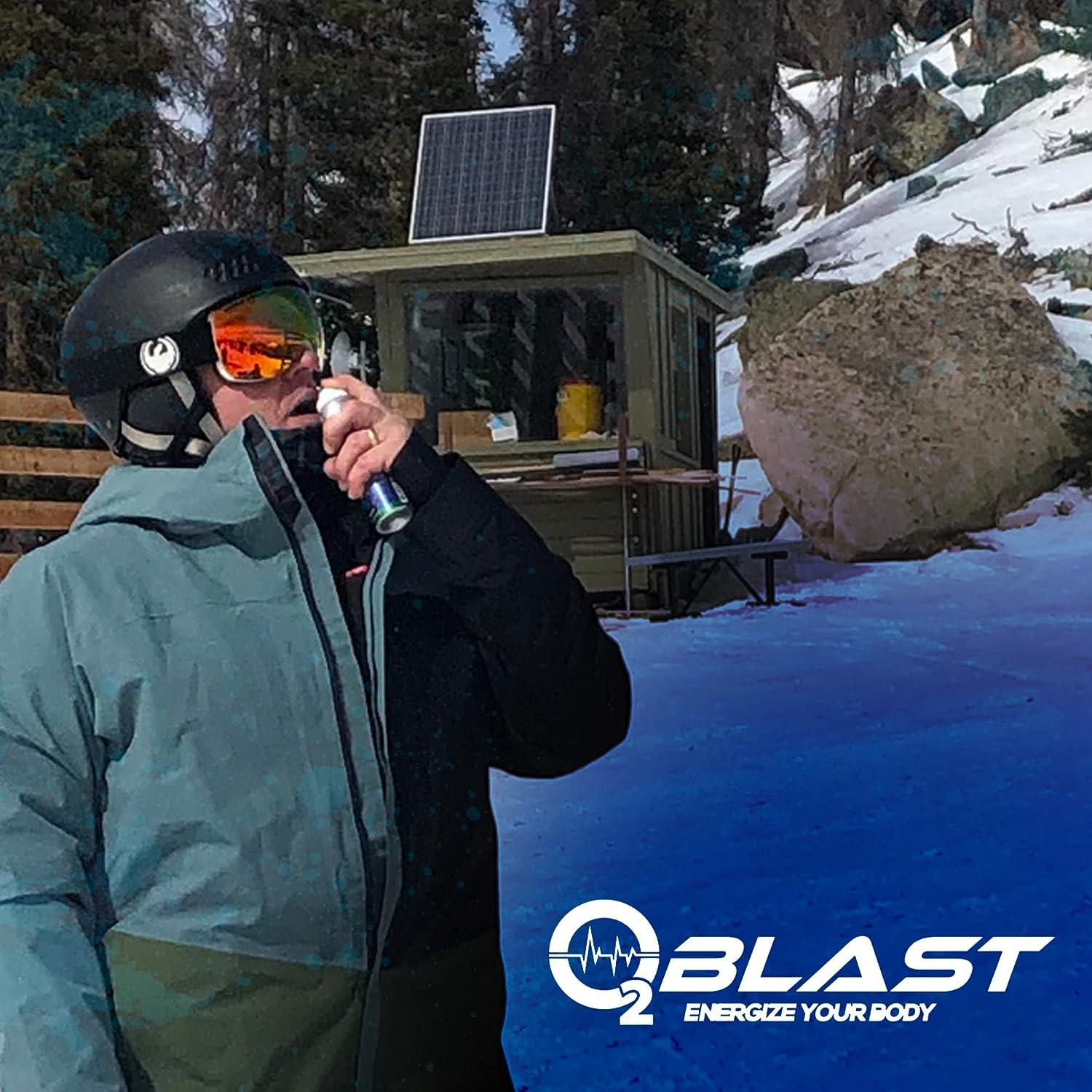 O2 Blast 10L Single Can 99.7% Pure Oxygen Supplement with Custom Mask ...