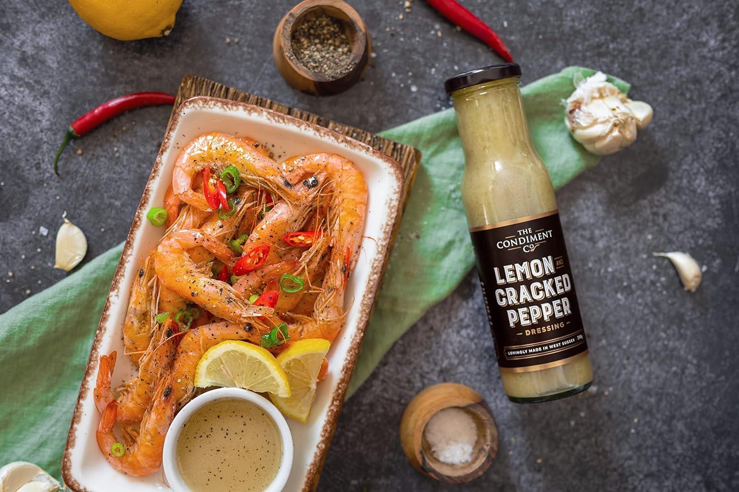 Condiment Company Lemon & Cracked Peppercorn Dressing 240g - Tangy and ...