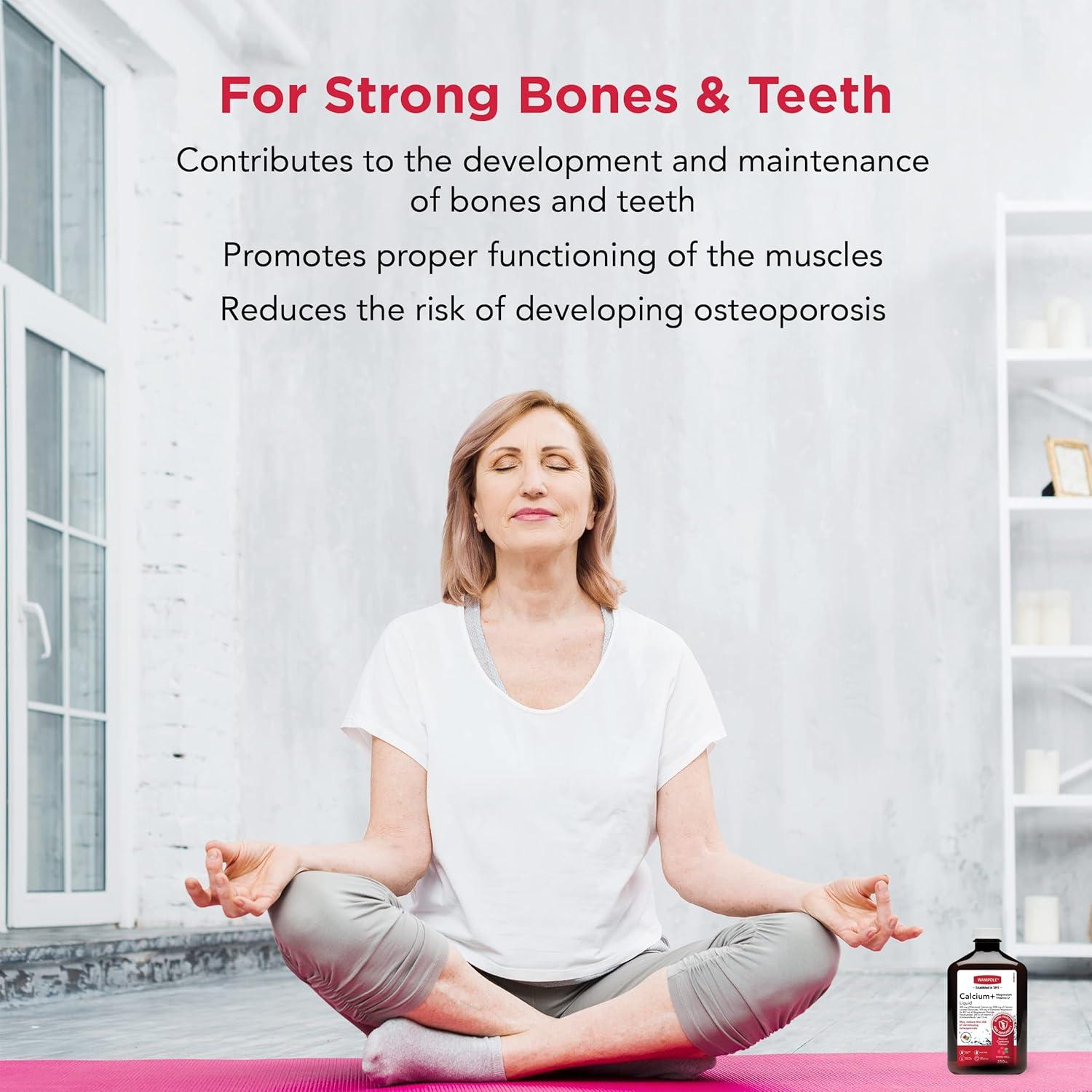 Wampole Calcium+ Magnesium and Vitamin D Liquid Helps Maintain Bones & Teeth and Prevent ...