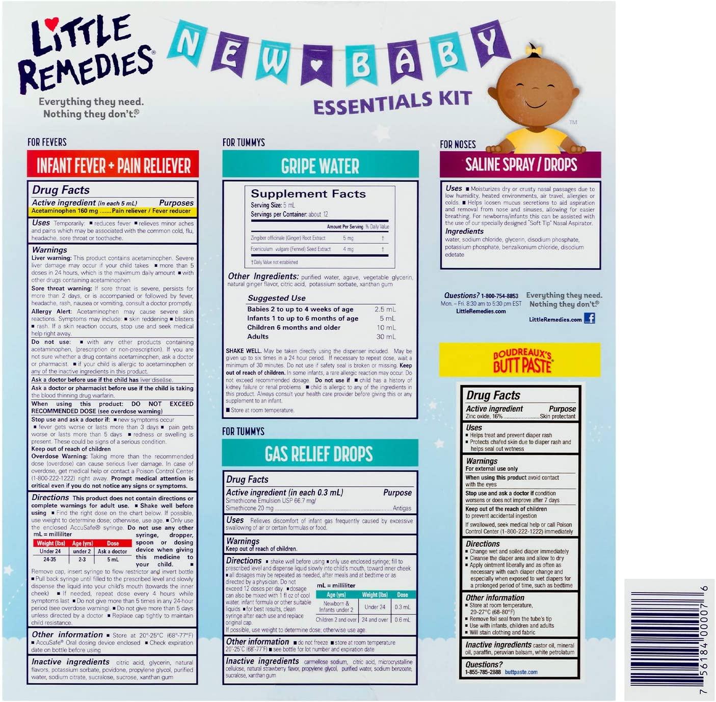 Little Remedies New Baby Essentials Kit - 6 Piece Set for Baby's Nose ...