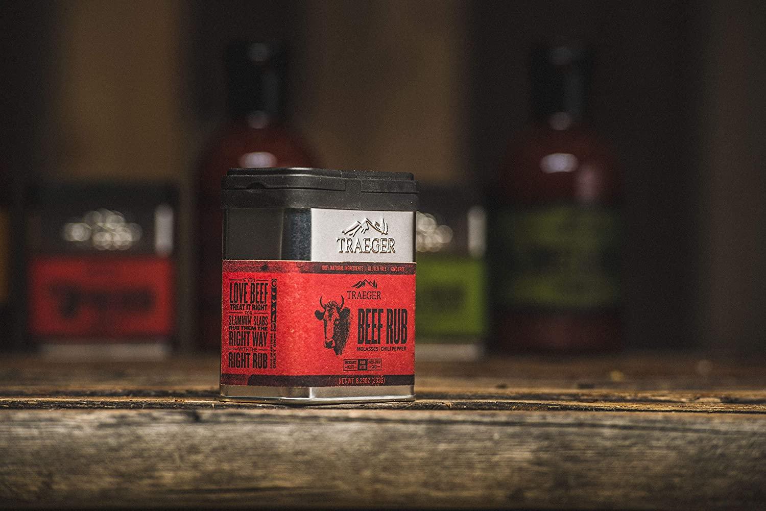 Traeger SPC169 Beef Rub - Molasses & Chili Pepper Flavor for Perfect ...