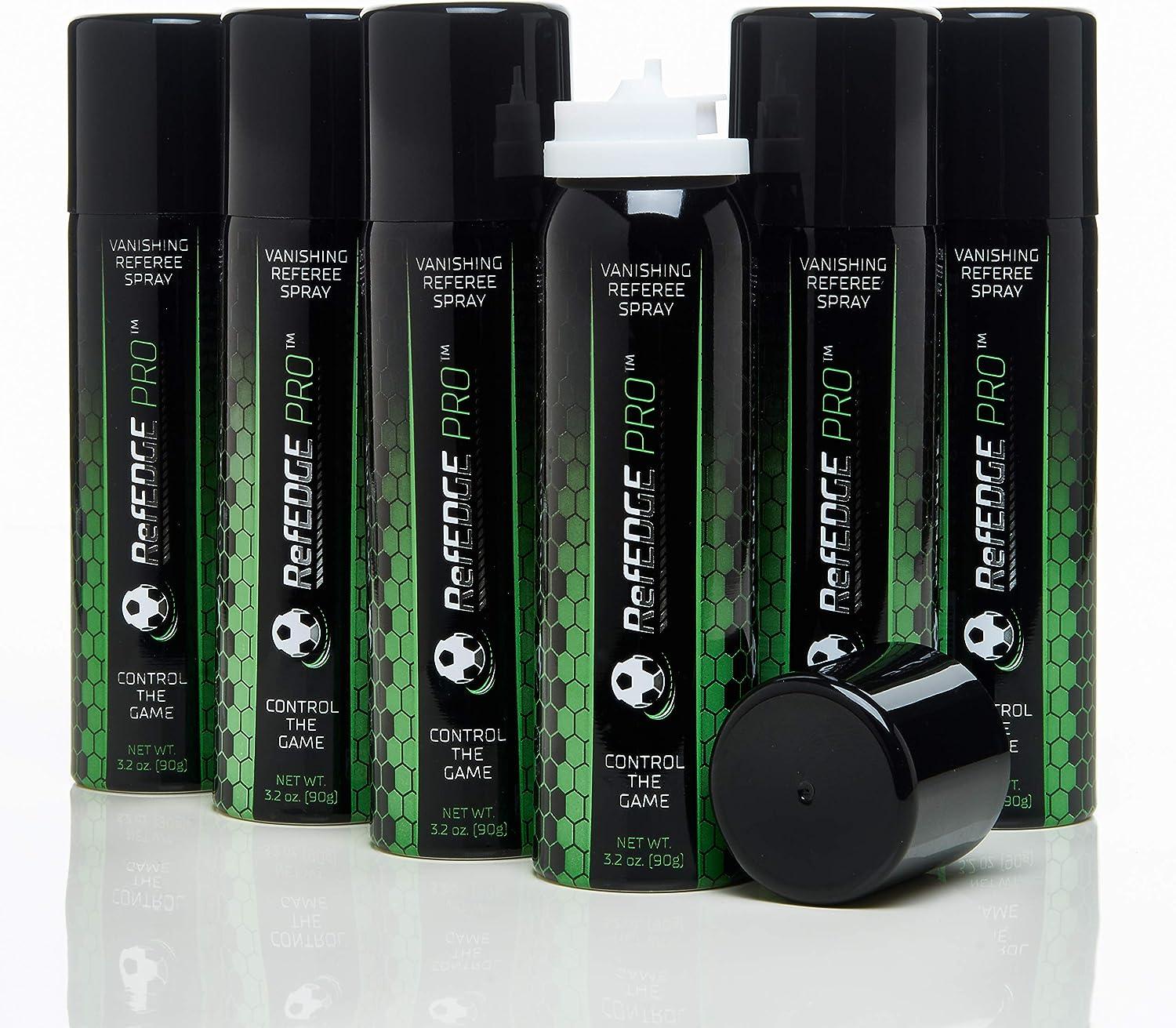 RefEDGE 6-Pack PRO Vanishing Referee Spray 3.2 oz - Premium Set for ...