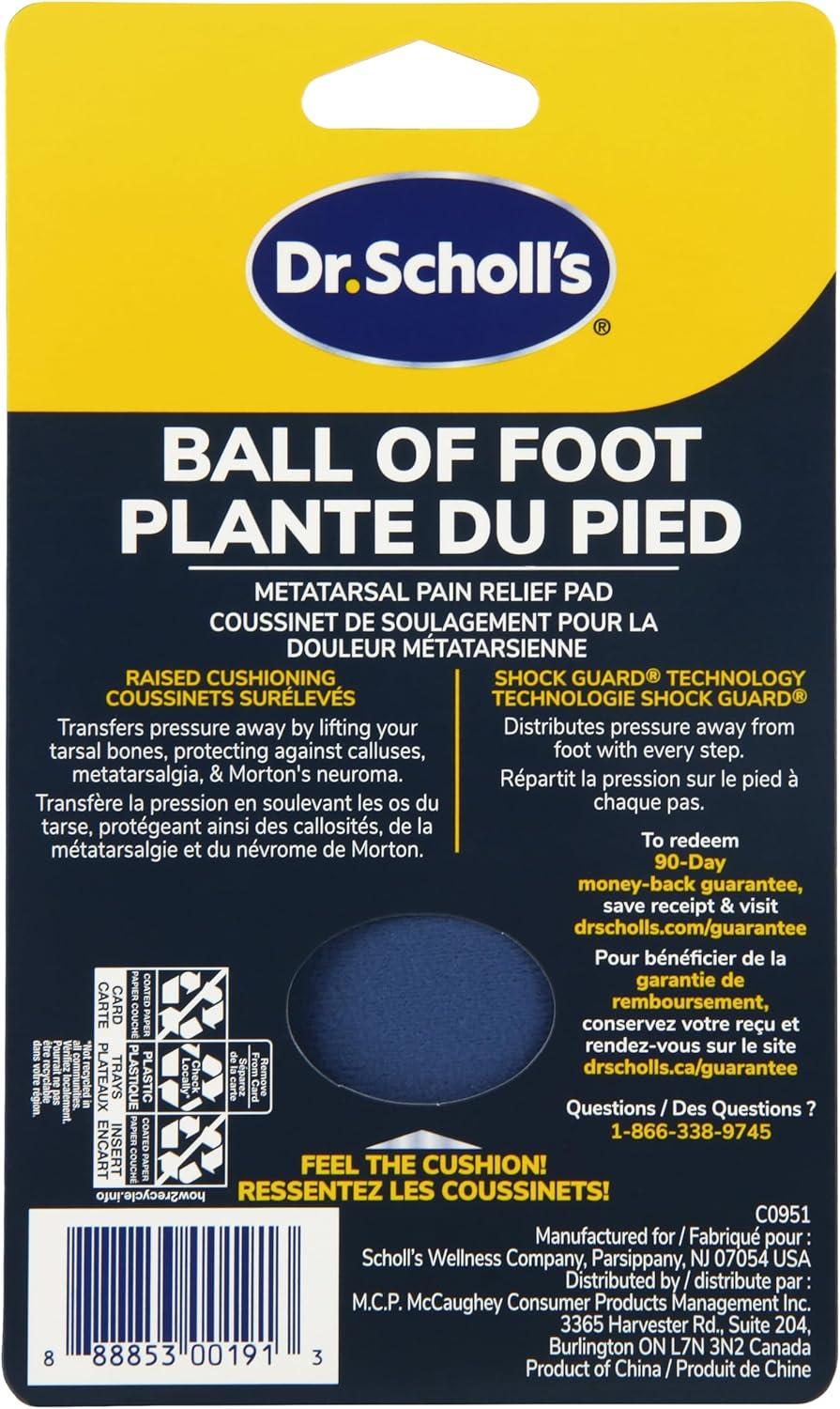 Dr. Scholl's BALL OF FOOT Pain Relief Orthotics (One Size). Clinically Proven Immediate and All ...