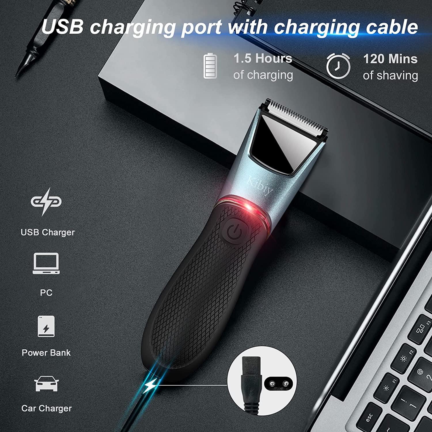 Men's Body Hair Trimmer - Electric Ball Shaver Razor for Pubic Hair ...