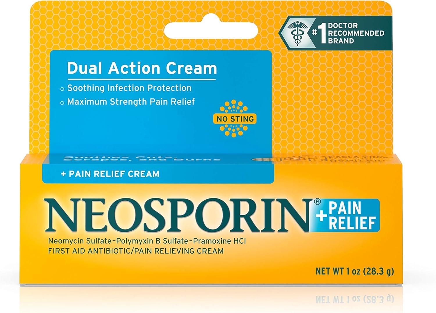 Neosporin + Pain Relief Cream Maximum Strength 1 oz - Fast-Acting Relief