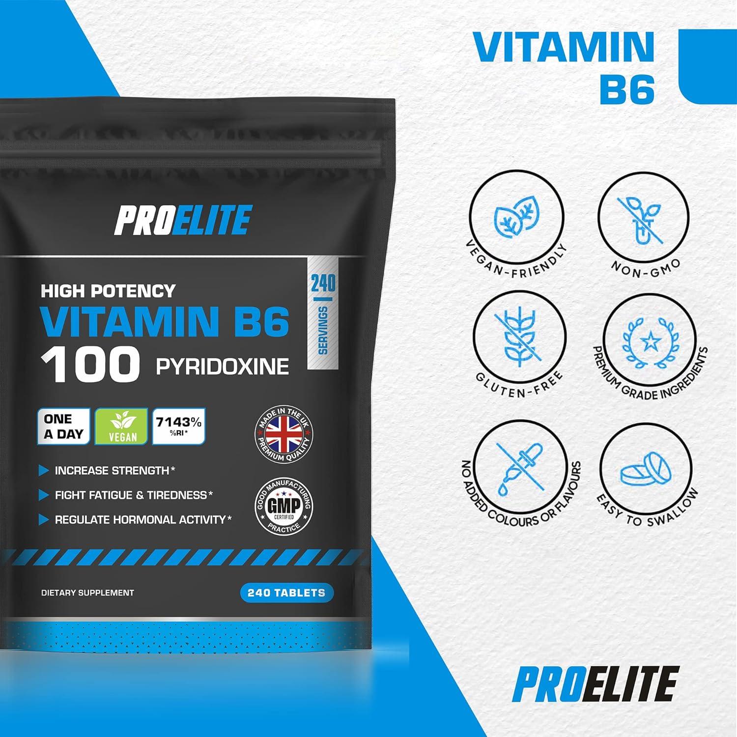 Vitamin B6 100mg - 120 Vegan Tablets 7000% Nrv Dose High Strength B6 ...
