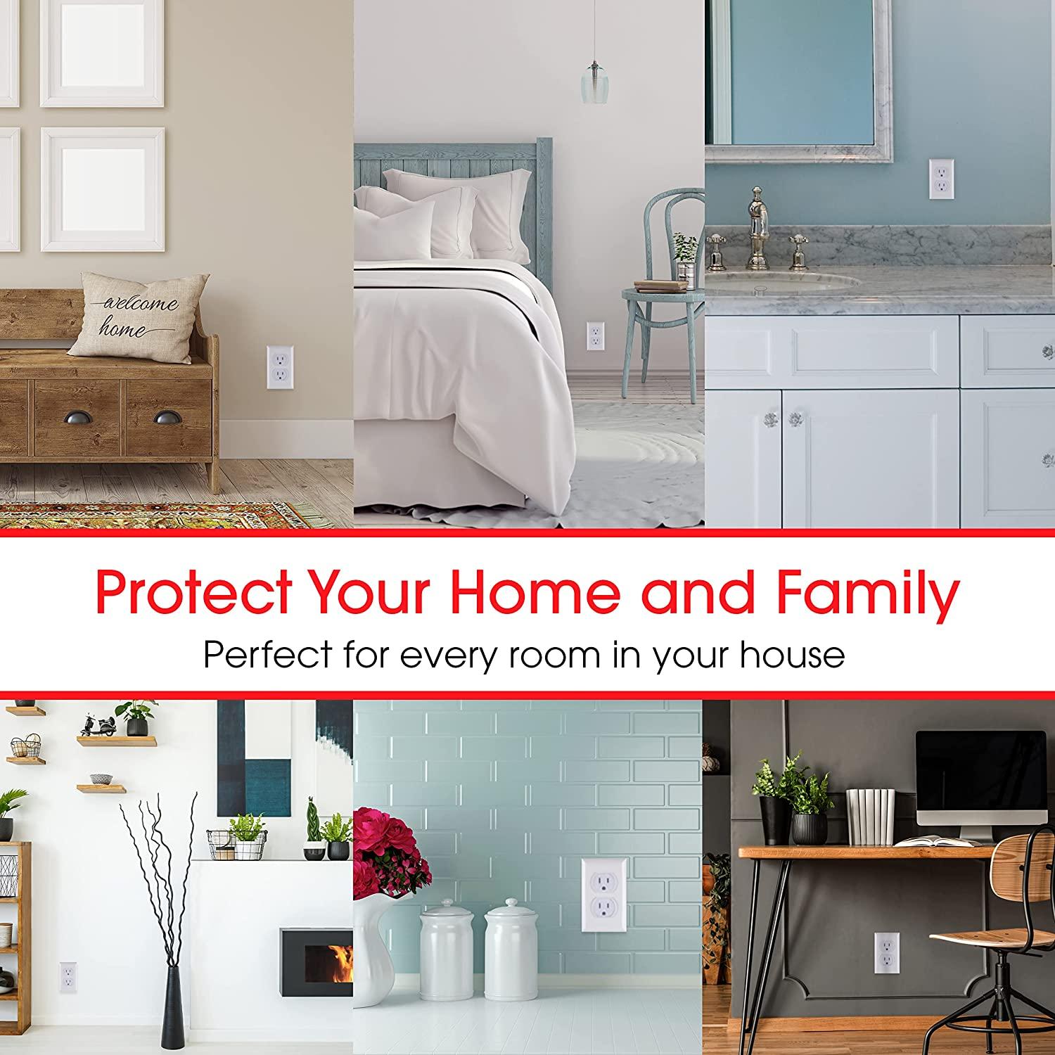 Power Gear Plastic Outlet Covers - Shock Prevention, Child Safe, Easy ...