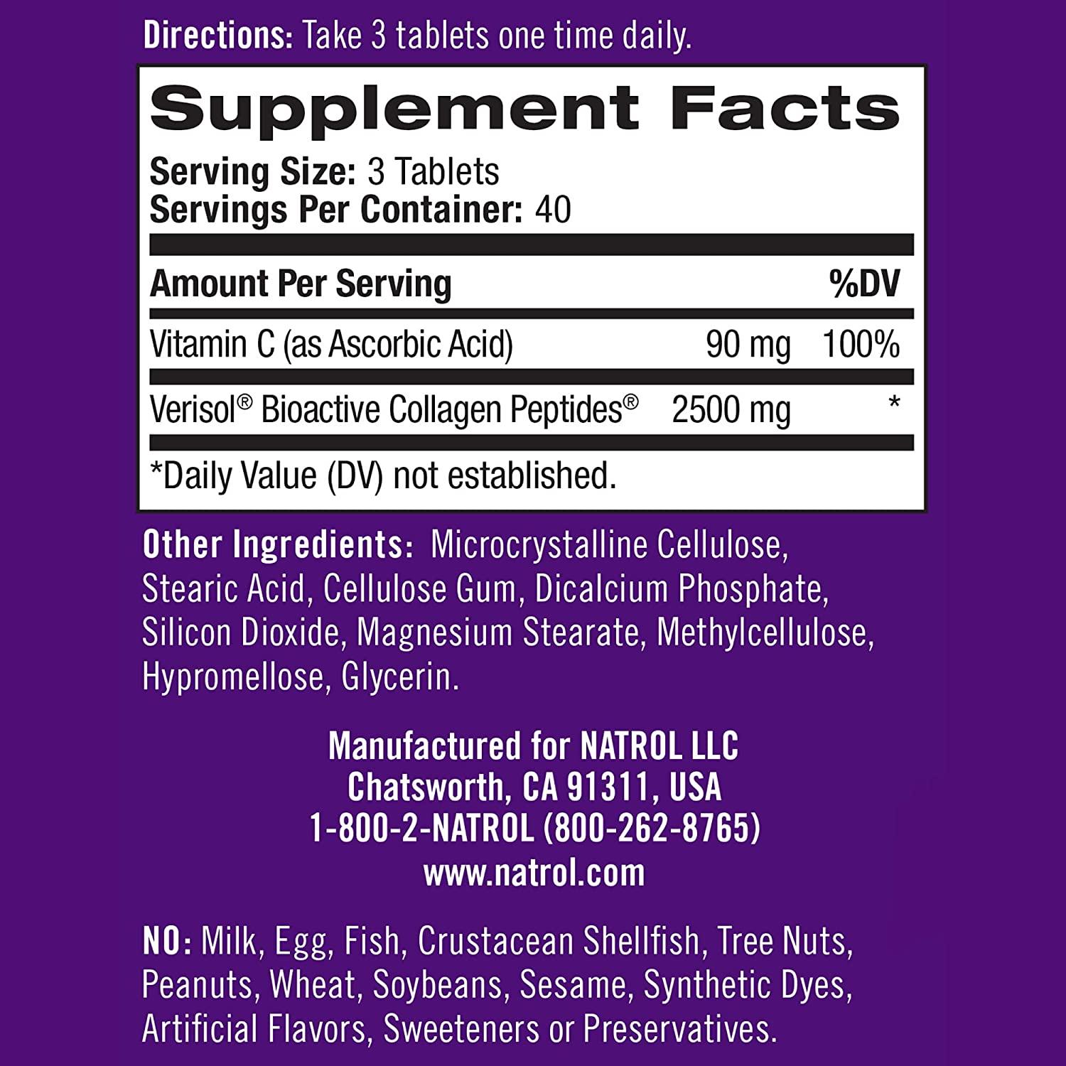Natrol Collagen Skin Renewal Tablets - 120 Count | Enhance Skin Health ...