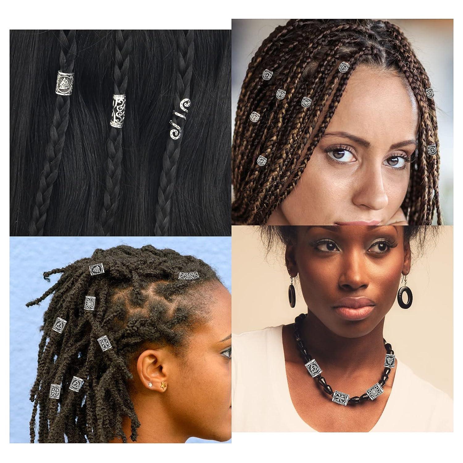 Viking Beard Beads Coolrunner 80pcs Viking Hair Beads Kit for Men Women ...