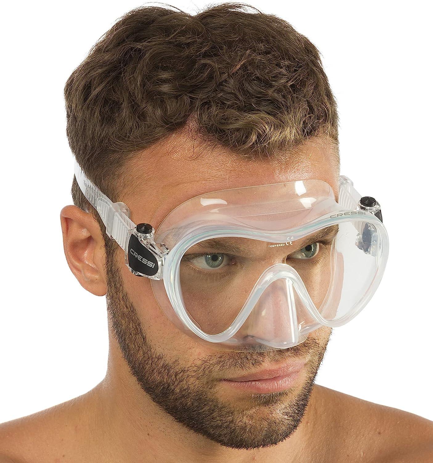 Cressi Frameless Scuba Dive Mask - Clear/Clear/Black | Buy Now with ...