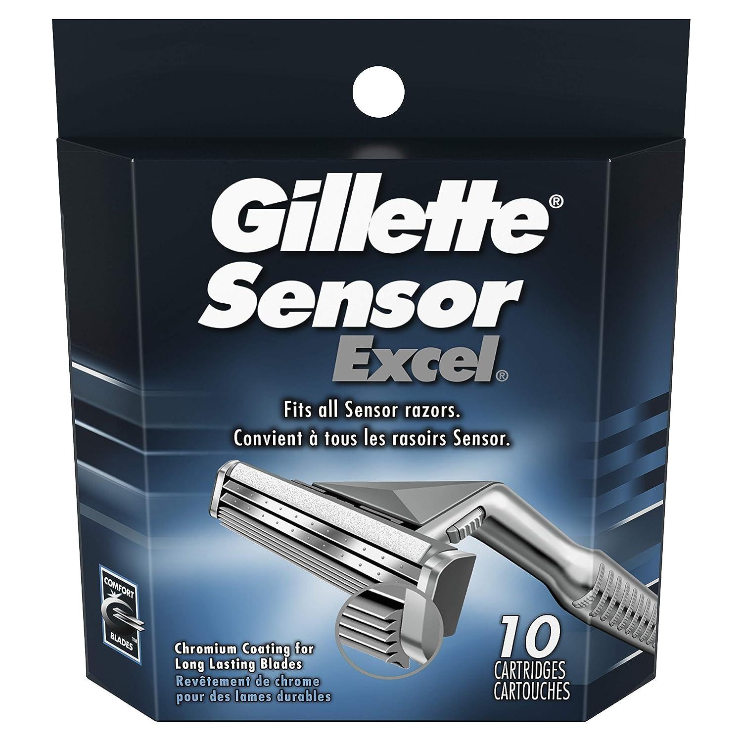 Gillette Sensor Excel Men's Razor Blade Refills - 10 Count Pack (Pack ...