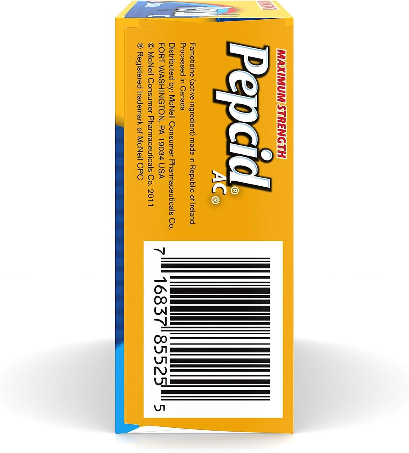 Pepcid AC Maximum Strength 20mg Famotidine for All-Day Heartburn Relief ...