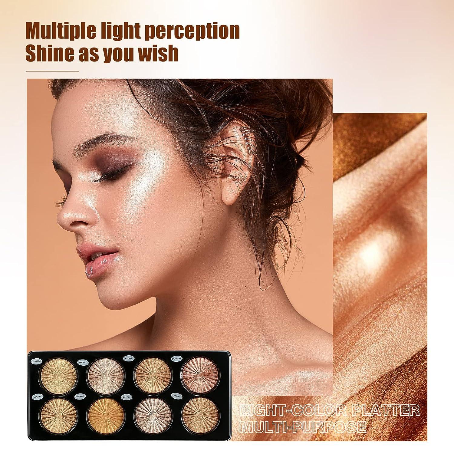 Beteligir 8 Color Highlighter Powder Palette - Facial Bronzers ...