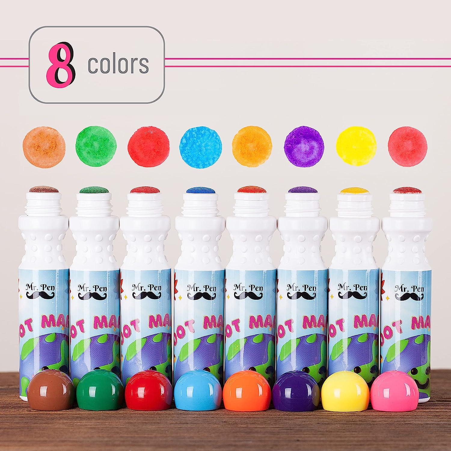 Mr. Pen- Washable Dot Markers 8 Colors Dot Markers for Toddlers and ...