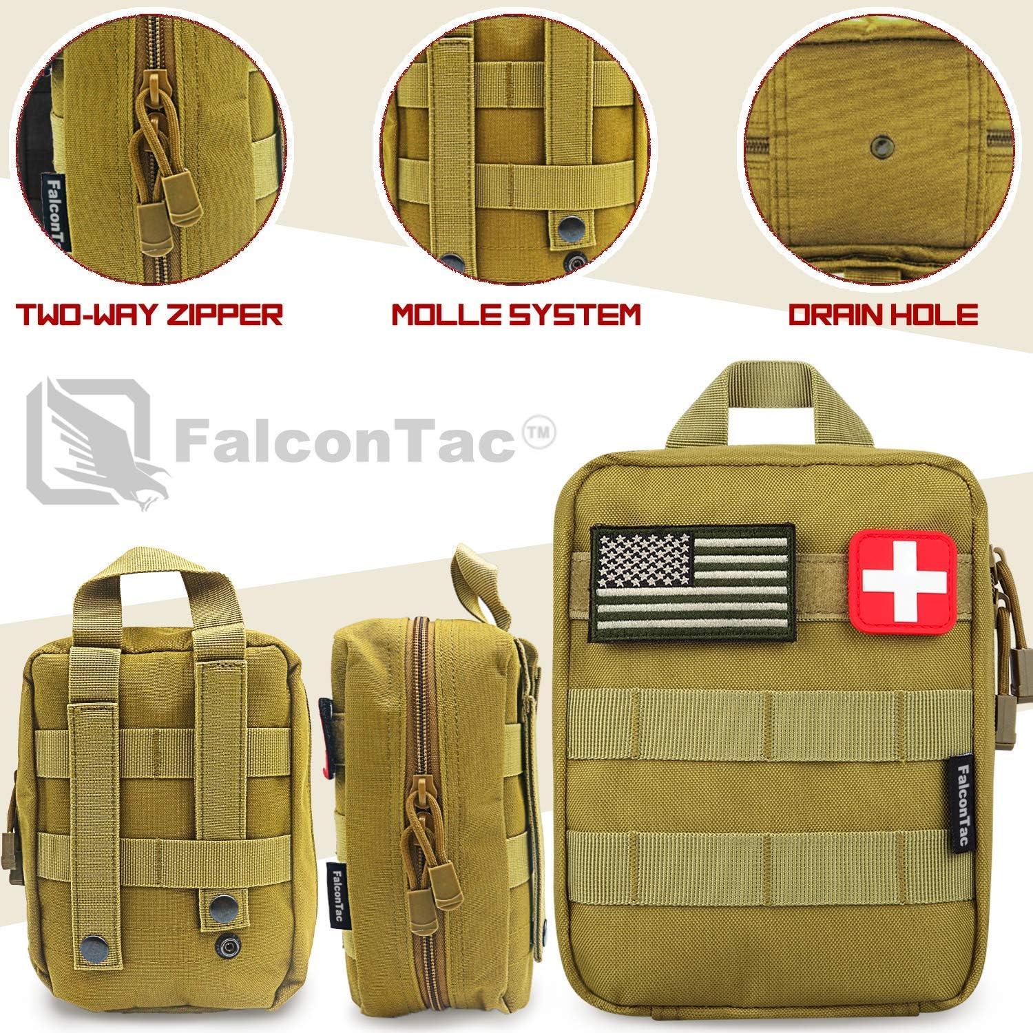 FalconTac 200 Piece First Aid Kit IFAK Molle System Pouch | Emergency ...