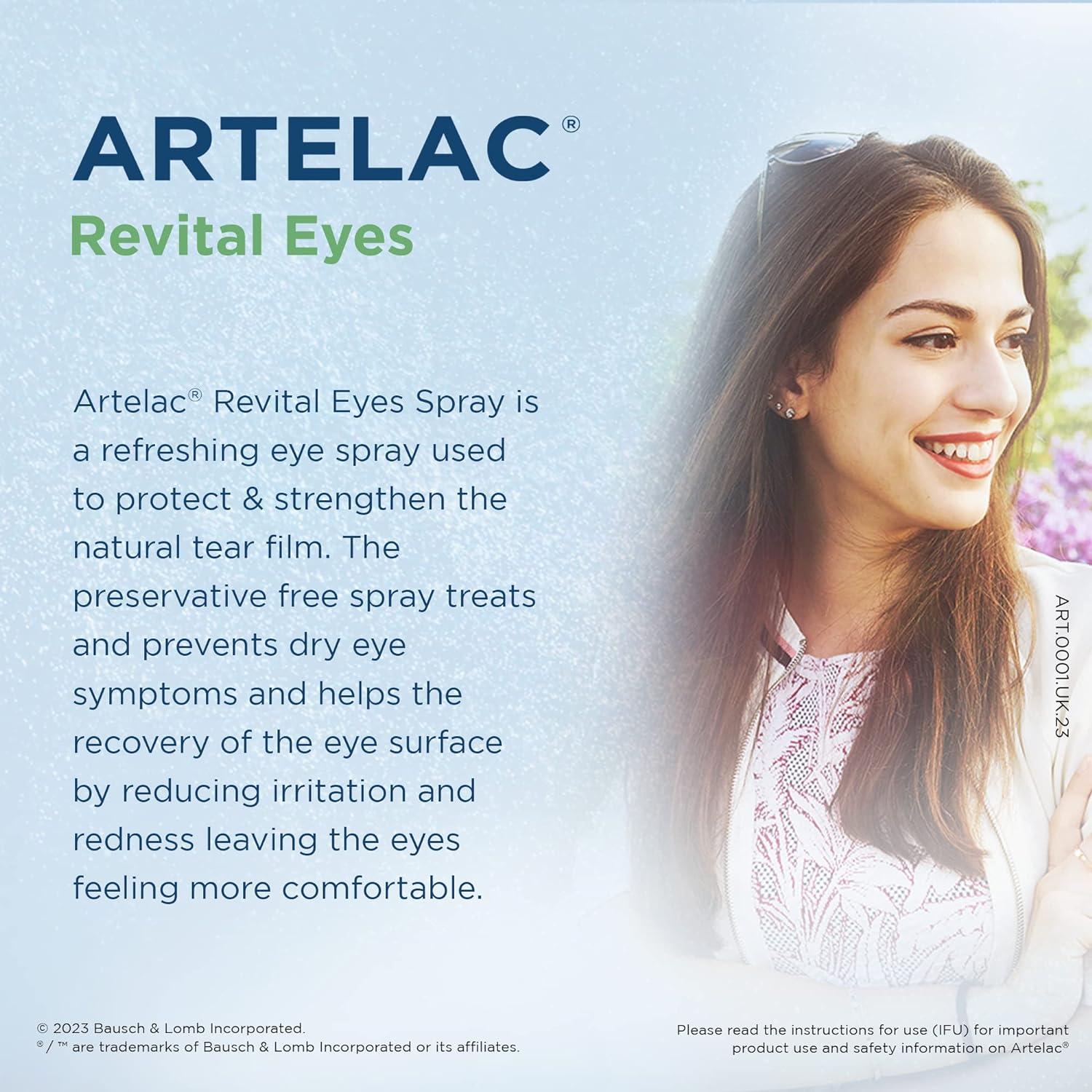 Artelac Revital Eyes Spray Pro Defence - Preservative Free Eye Mist for ...