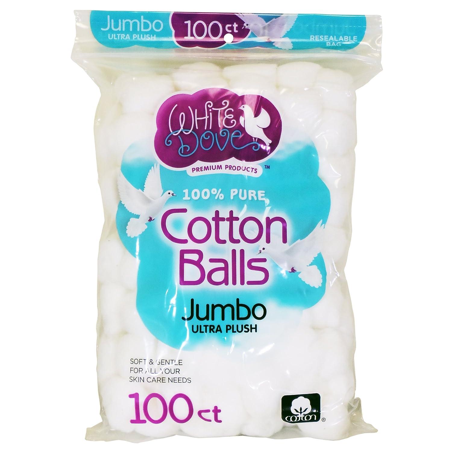 White Dove 100% Pure Cotton Balls - 200 Ct Total | Buy Now with Express International Delivery ...