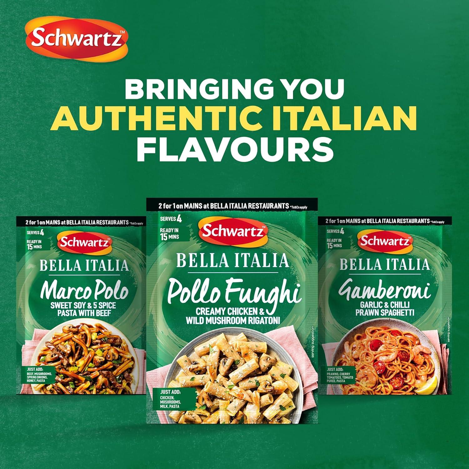 Schwartz x Bella Italia Pollo Funghi Creamy Chicken & Wild Mushroom ...