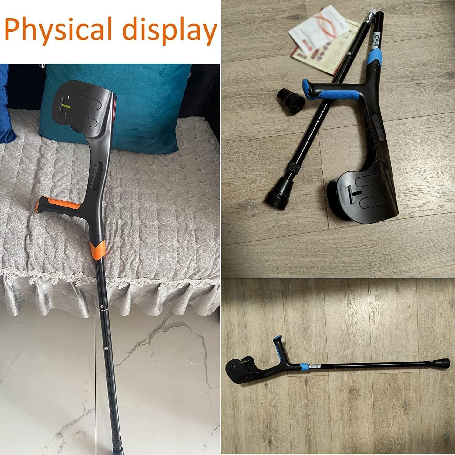 Crutches Elbow Crutches Foldable 4 Colors Adjustable Crutches with ...