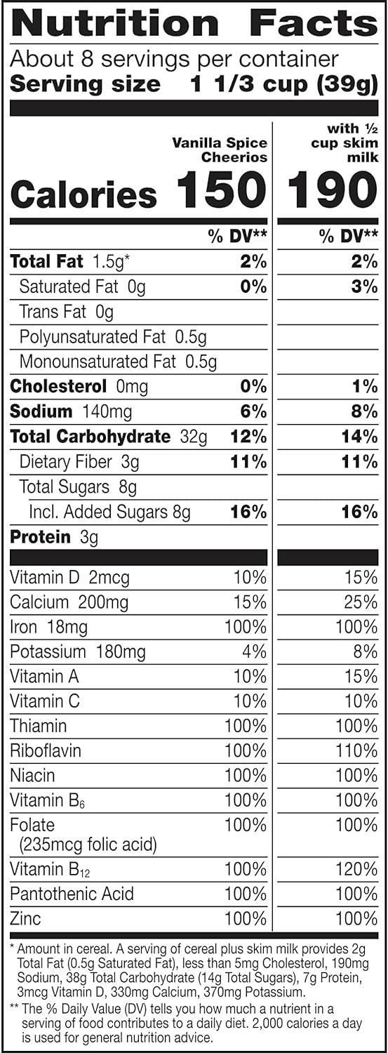 GMI VANILLA SPICE CHEERIOS CEREAL 340g -Imported | Buy Now with Express ...
