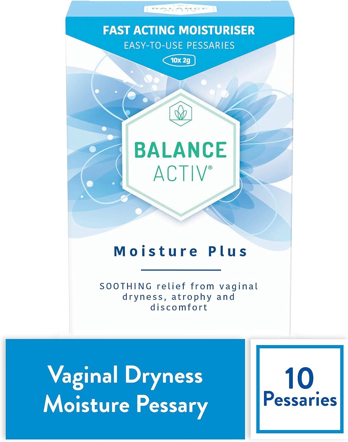Balance Activ Moisture Pessaries - Vaginal Moisturiser for Fast, Long ...