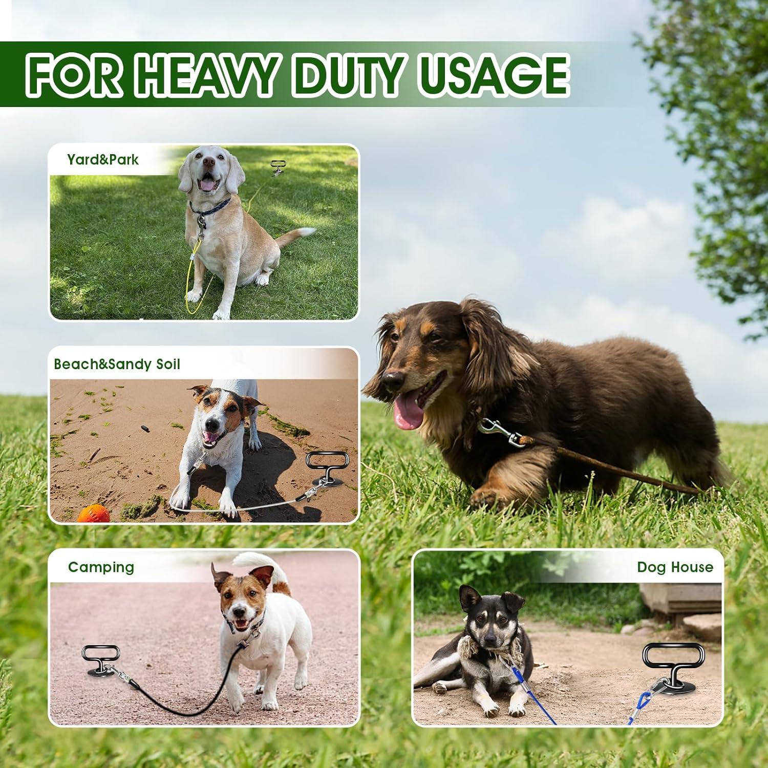 Dog Ground Anchor Heavy Duty dog Lead Stake Screw In dog ground stake ...