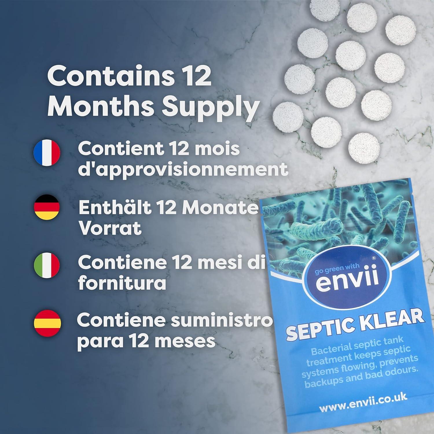 Envii Septic Klear - 24 Tablets | Septic Tank Treatment for Odor ...