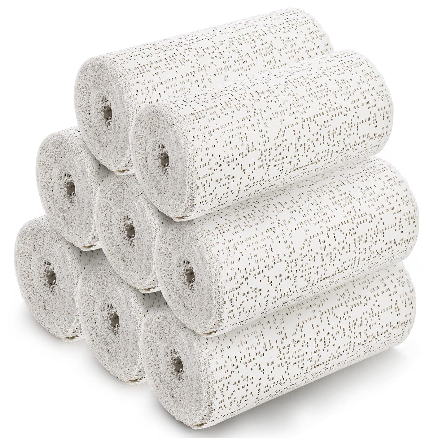 Lawei 8 Pack Plaster Cloth Rolls - 6 x 15' Gauze Bandages for Mask ...